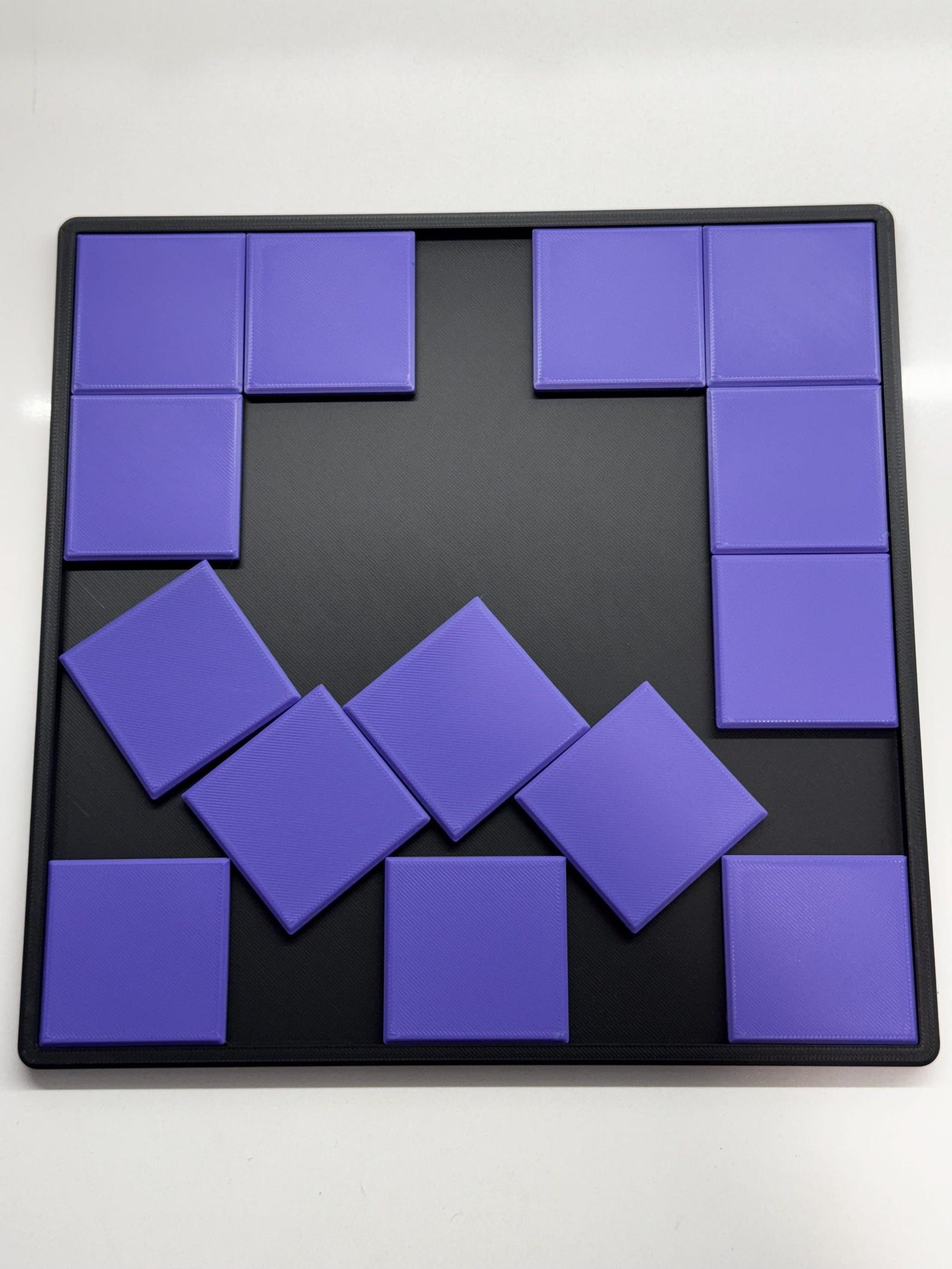 17 Squares Puzzle - 3D Printed Puzzle Brain Teaser: Fit 17 Squares Into ...