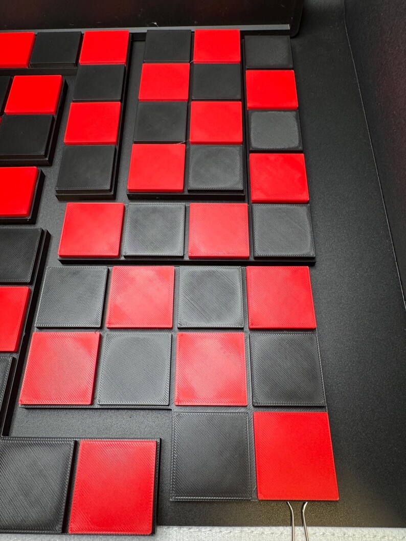 Checkerboard Dissection Puzzle - Battle Royale by Sam Loyd, Modern ...
