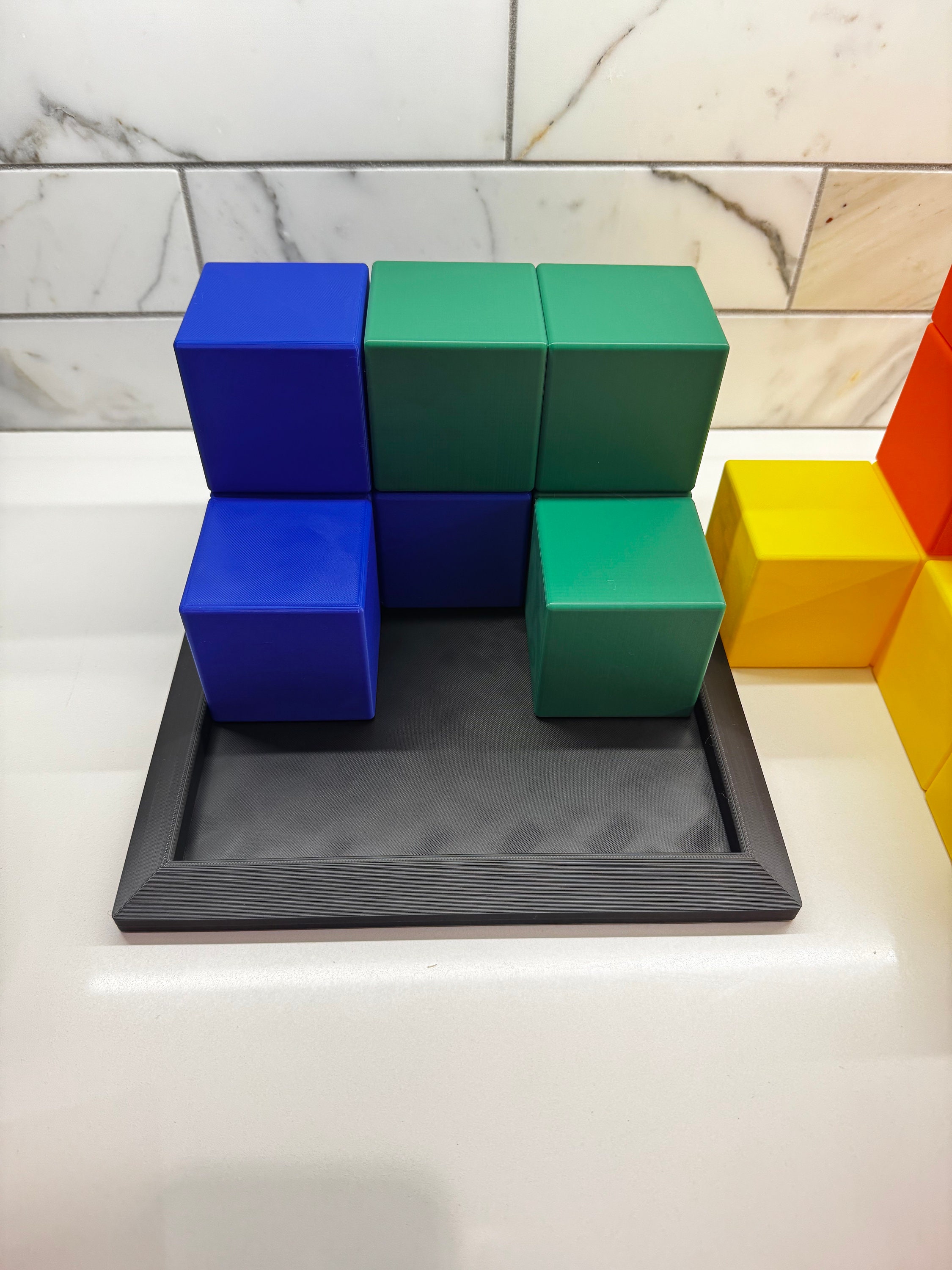 Soma Cube Puzzle - 7 Piece 3D Printed Brain Teaser With Display Base ...