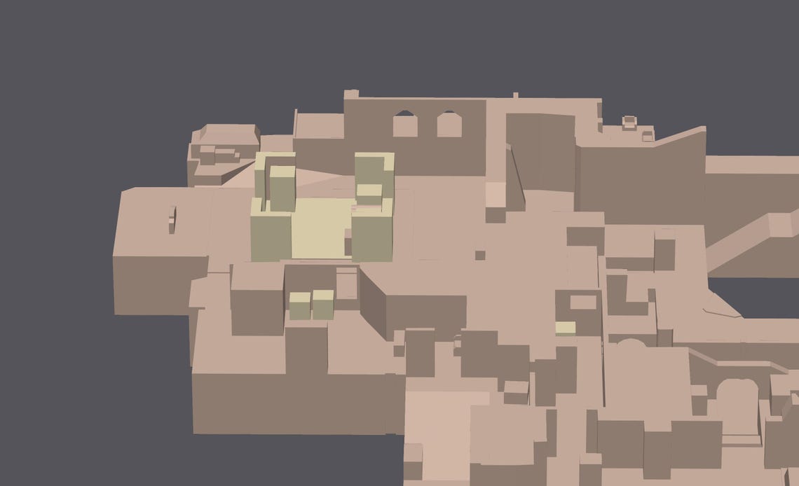 Counter Strike 2 & Counter Strike Global Offensive Mirage 3D Map Layout ...
