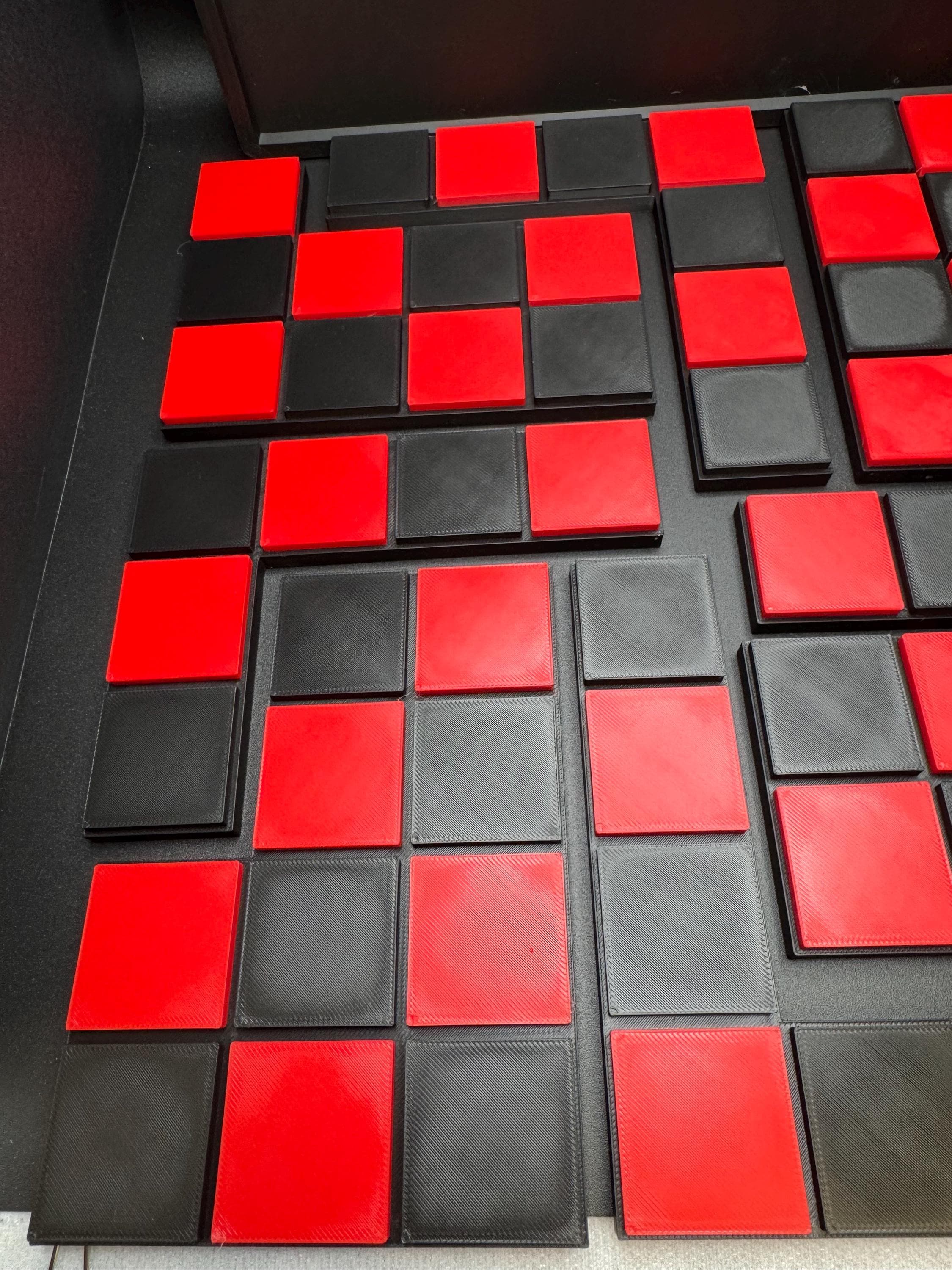 Checkerboard Dissection Puzzle - Battle Royale by Sam Loyd, Modern ...