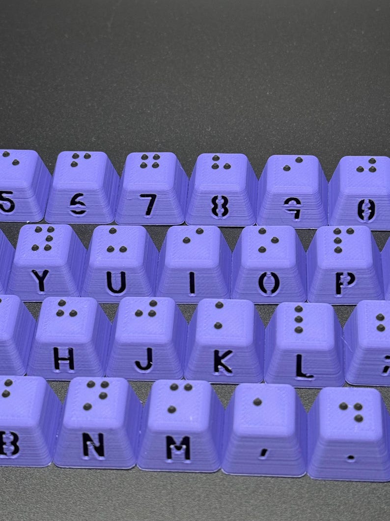 Braille Keyboard Key Cap Set Cherry MX - Artisan Handmade Accessibility ...