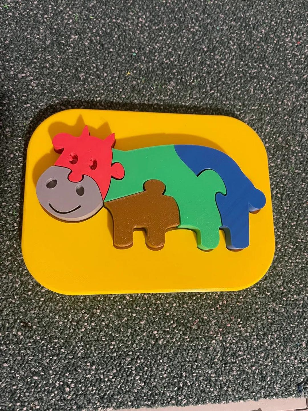 Cow Shape Puzzle for Kids - Motor Skills Development and Shape ...