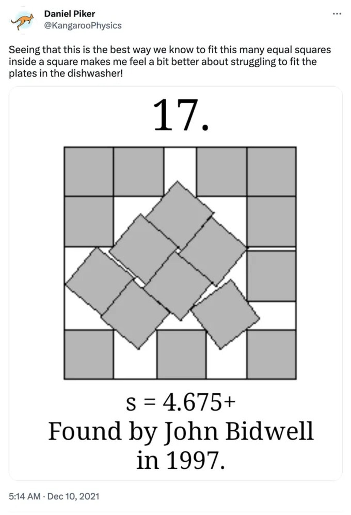 17 Squares Puzzle - 3D Printed Puzzle Brain Teaser: Fit 17 Squares Into ...