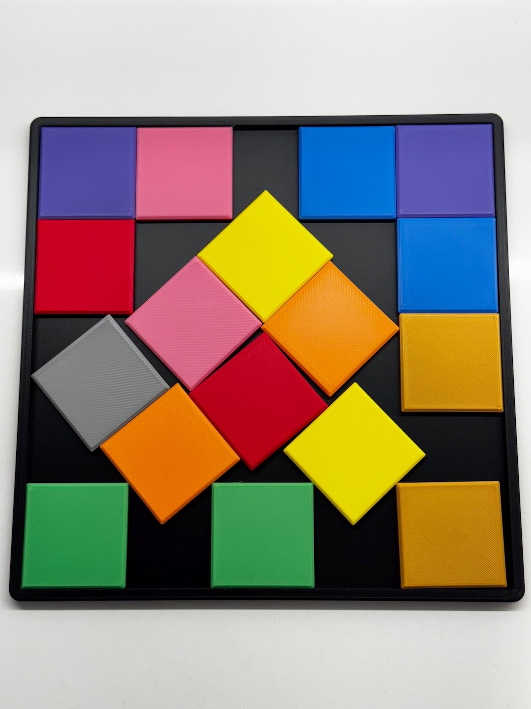 17 Squares Puzzle - 3D Printed Puzzle Brain Teaser: Fit 17 Squares Into ...