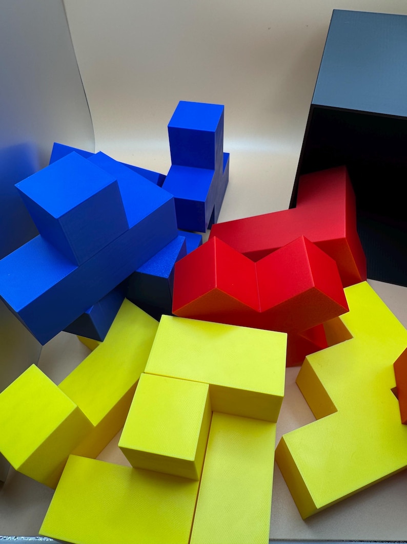 Bedlam Cube Puzzle - 12 Pentacubes in 3 Sizes: Perfect for Teachers ...
