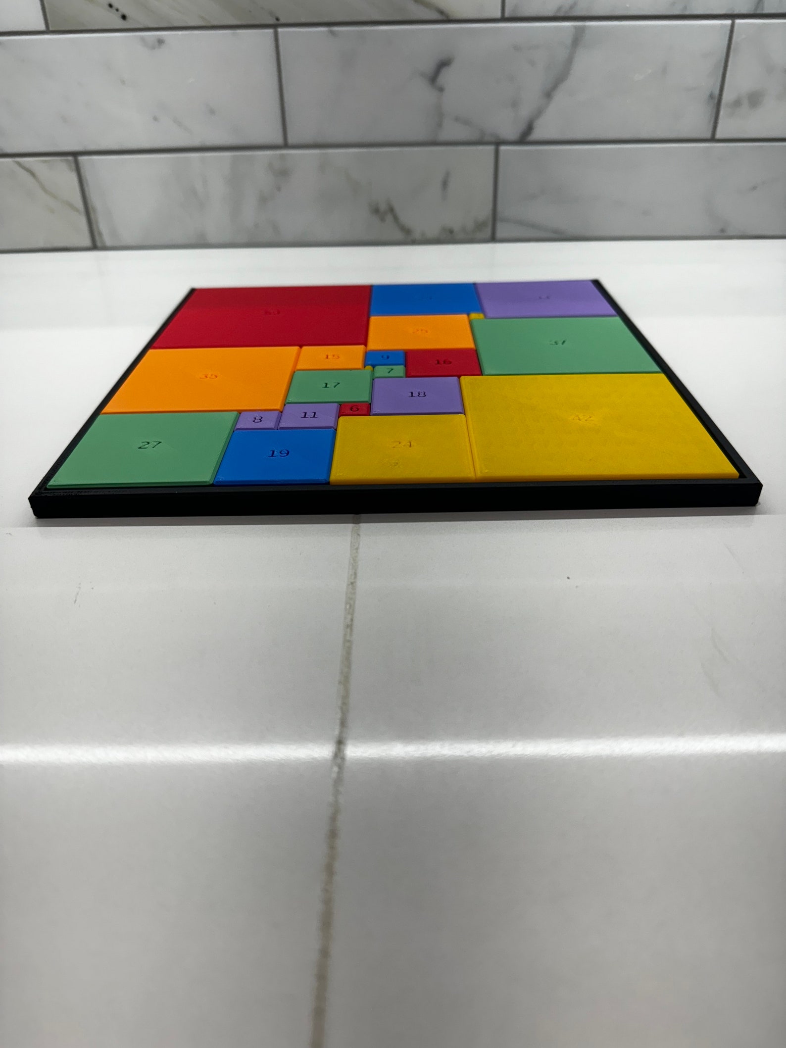 Squared Square Puzzle for Adults & Kids - Challenging Math Puzzle Brain ...