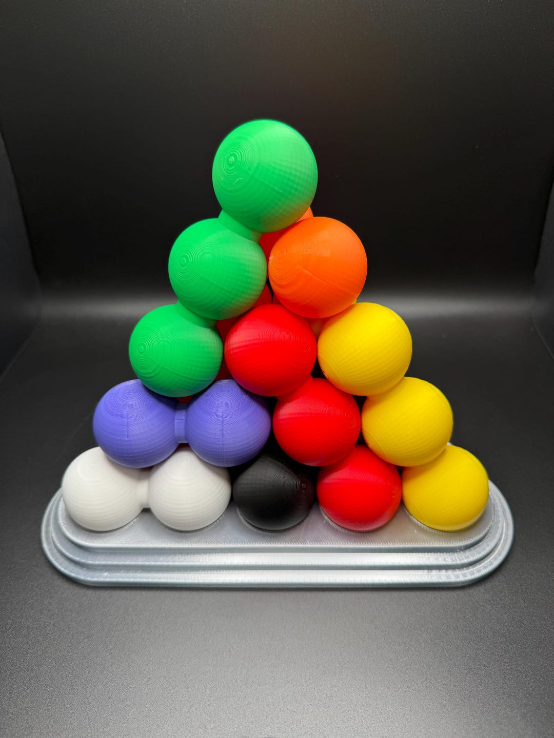 Giant Pyramid Puzzle by Len Gordon - Classic 1972 Design | Stack Spheres to Create Pyramid, High ...