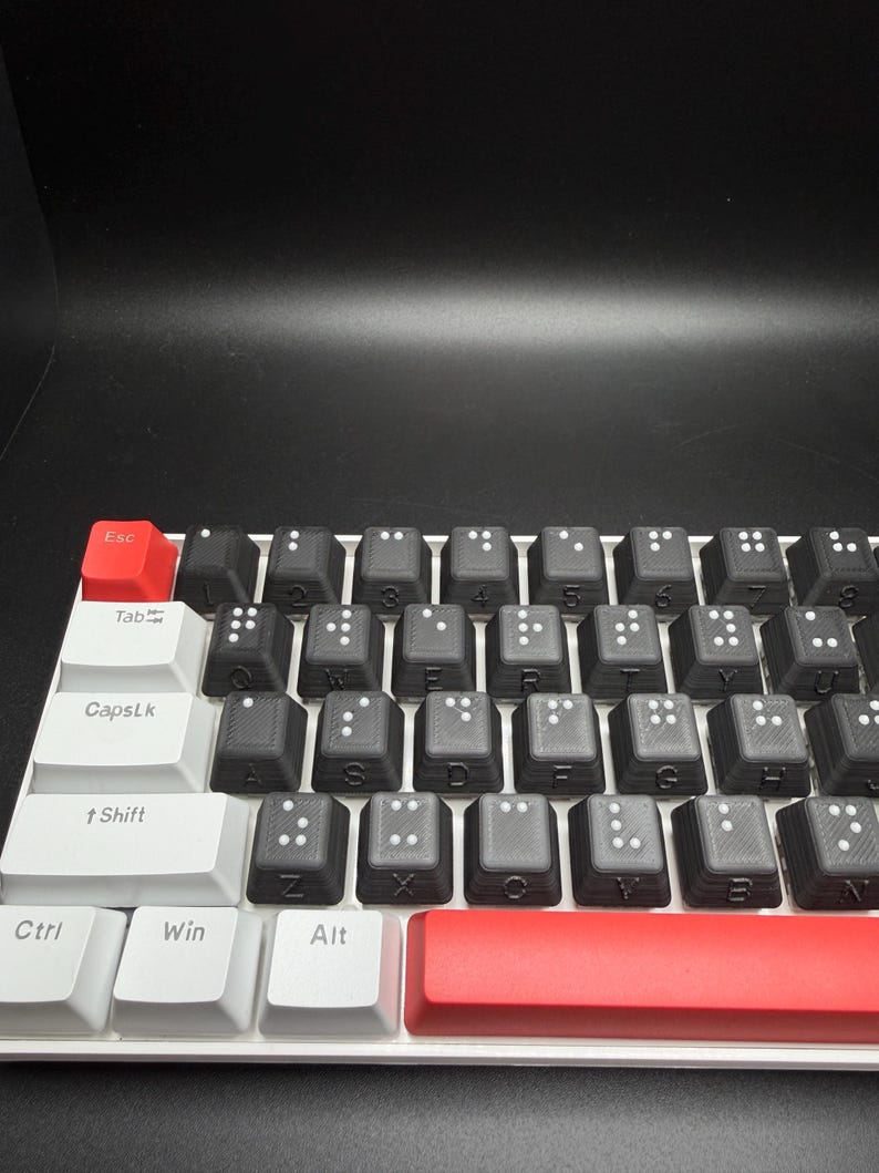 Braille Keyboard Key Cap Set Cherry MX - Artisan Handmade Accessibility ...