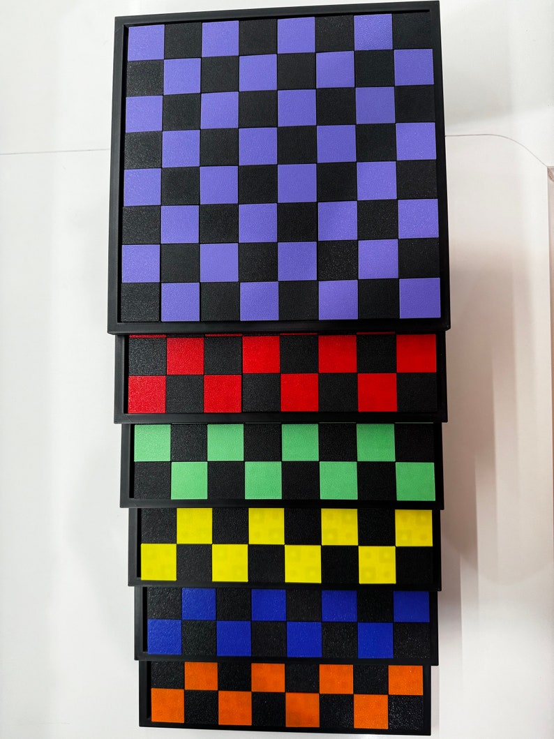 Checkerboard Dissection Puzzle by Sam Loyd - 3D Printed Classic 1914 ...