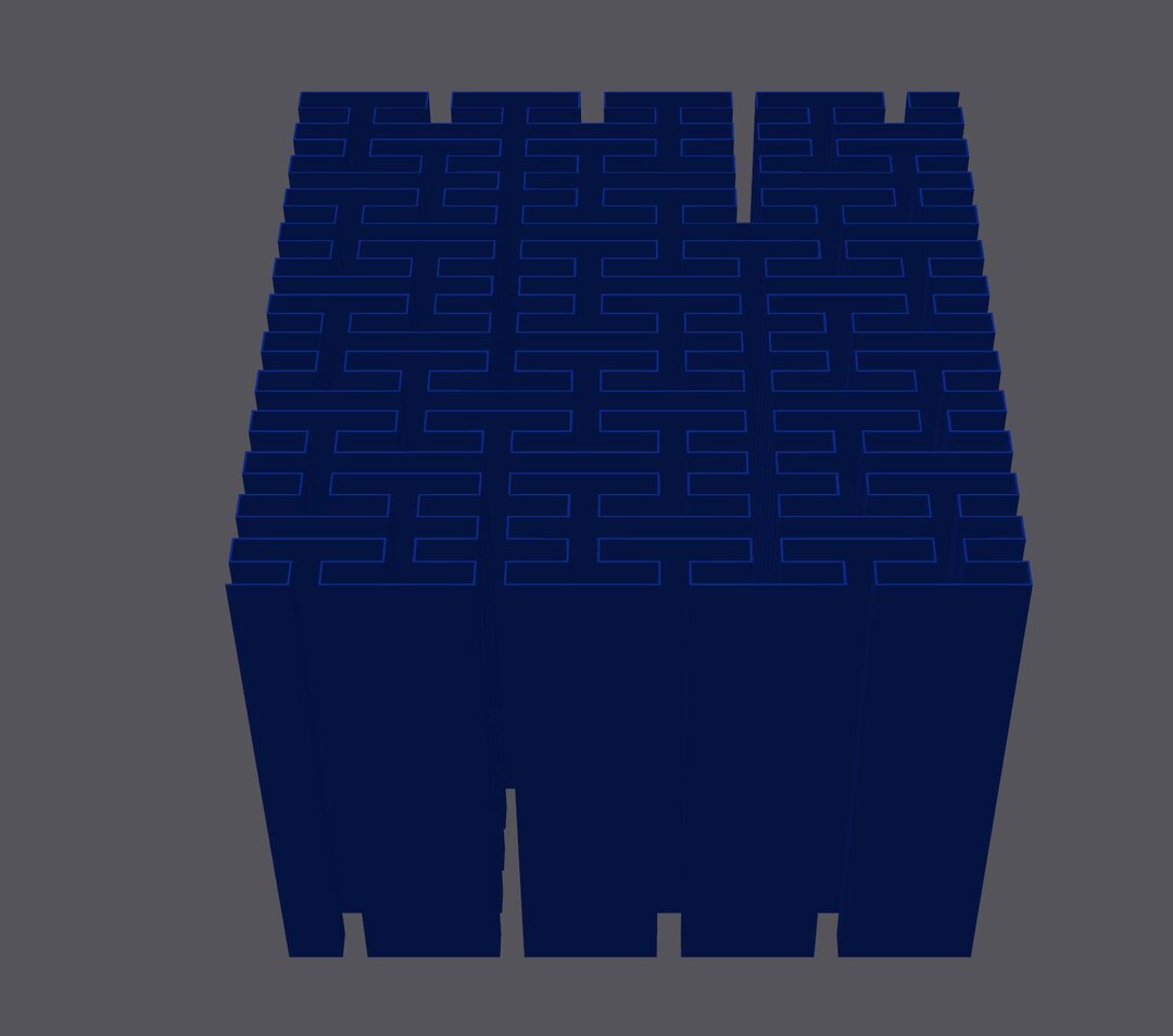 Peano Curve Art Print 3D Space Filling Design by Guiseppe Peano Unique ...