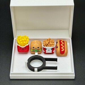Handmade Cute Fast Food Keycaps, Burger, Fries, Popcorn, Hot Dog ...