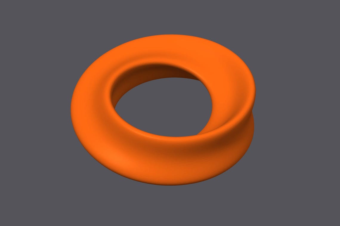 Mobius Collection Decor Ring - 3D Printed Stylish Accent for ...