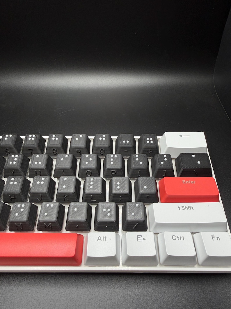 Braille Keyboard Key Cap Set Cherry MX - Artisan Handmade Accessibility ...