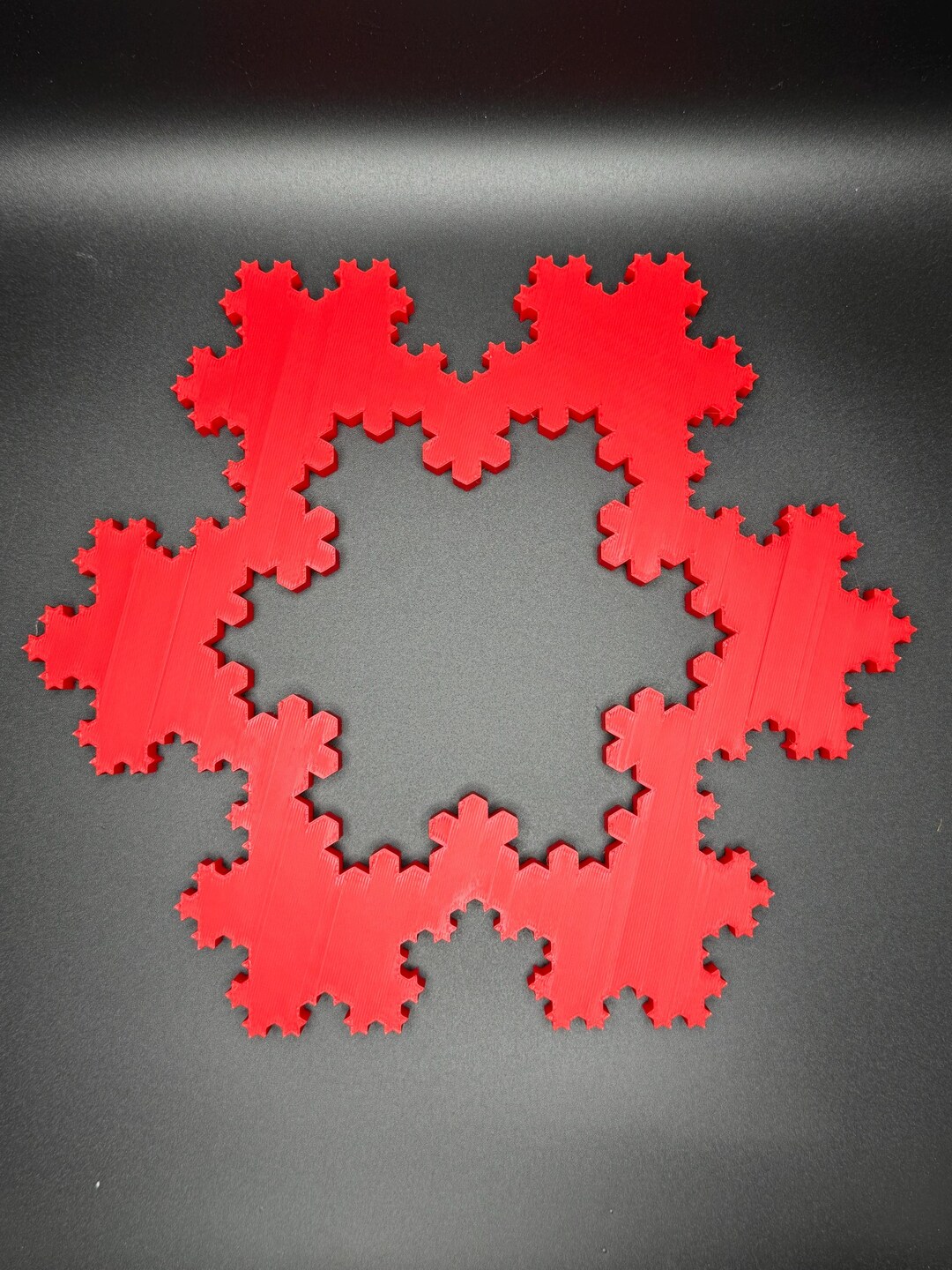 Koch Snowflakes - Fractal Curve Model, 3D Print Desk Art and Learning ...