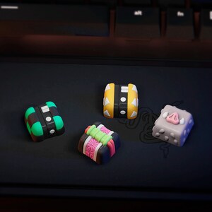 Handmade Inspired by Demon Slayer Keycaps: Tanjiro, Nezuko, Zenitsu ...