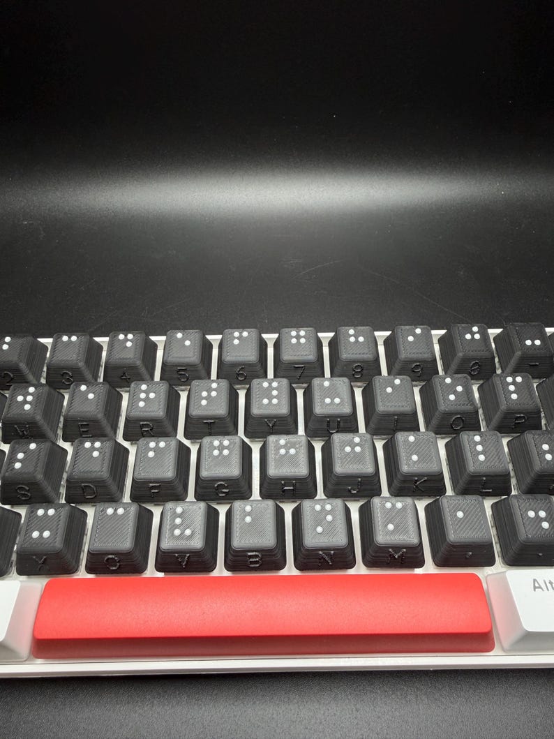 Braille Keyboard Key Cap Set Cherry MX - Artisan Handmade Accessibility ...
