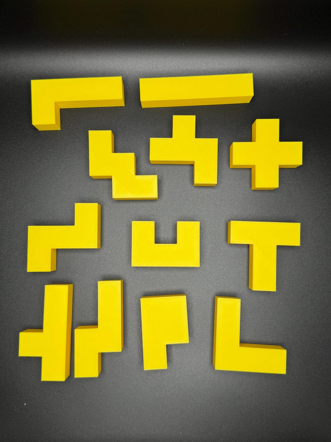 Pentomino Puzzle - 12 Unique 3D Printed Pieces, Fun Mind Challenge Gift ...