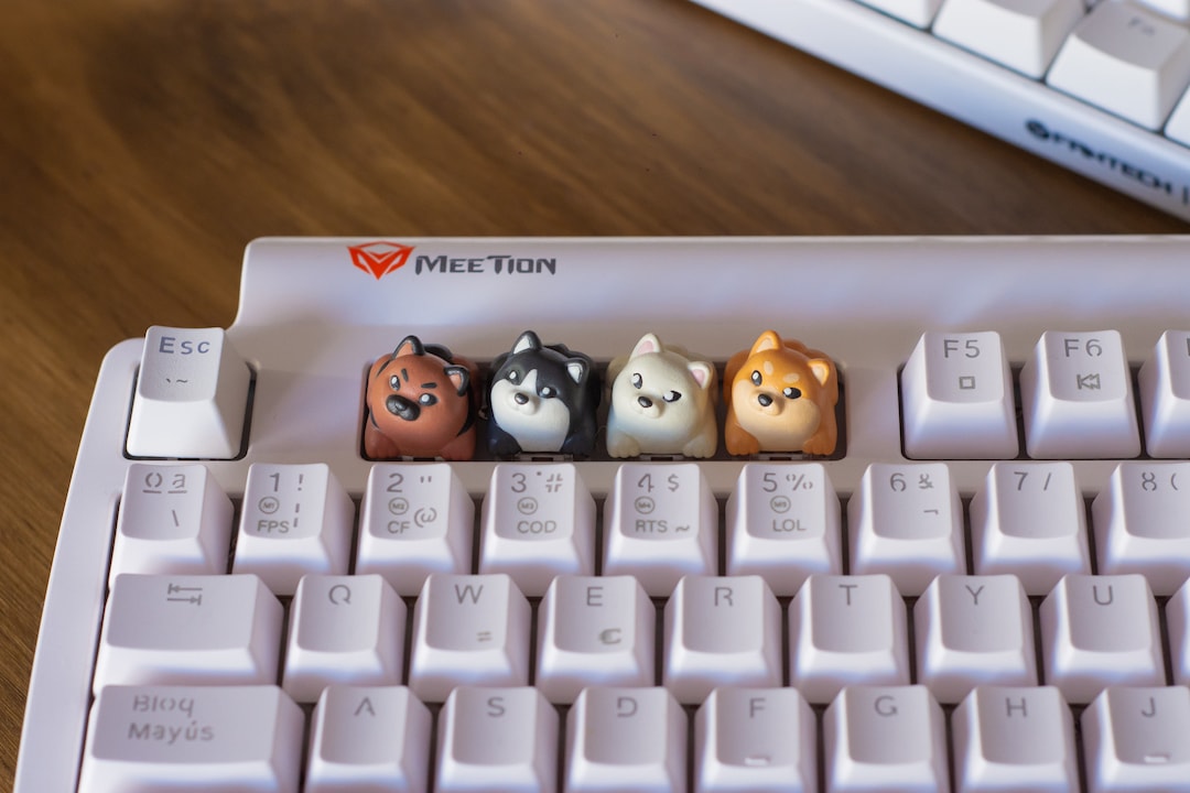 Shiba Inu Dog Keycaps Set - Cherry MX Compatible - Unique Keyboard ...