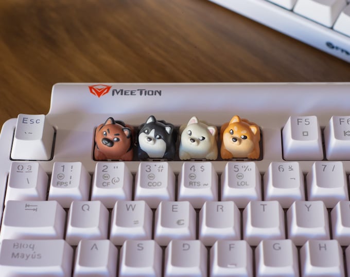 Shiba Inu Dog Keycaps Set - Cherry MX Compatible - Unique Keyboard ...