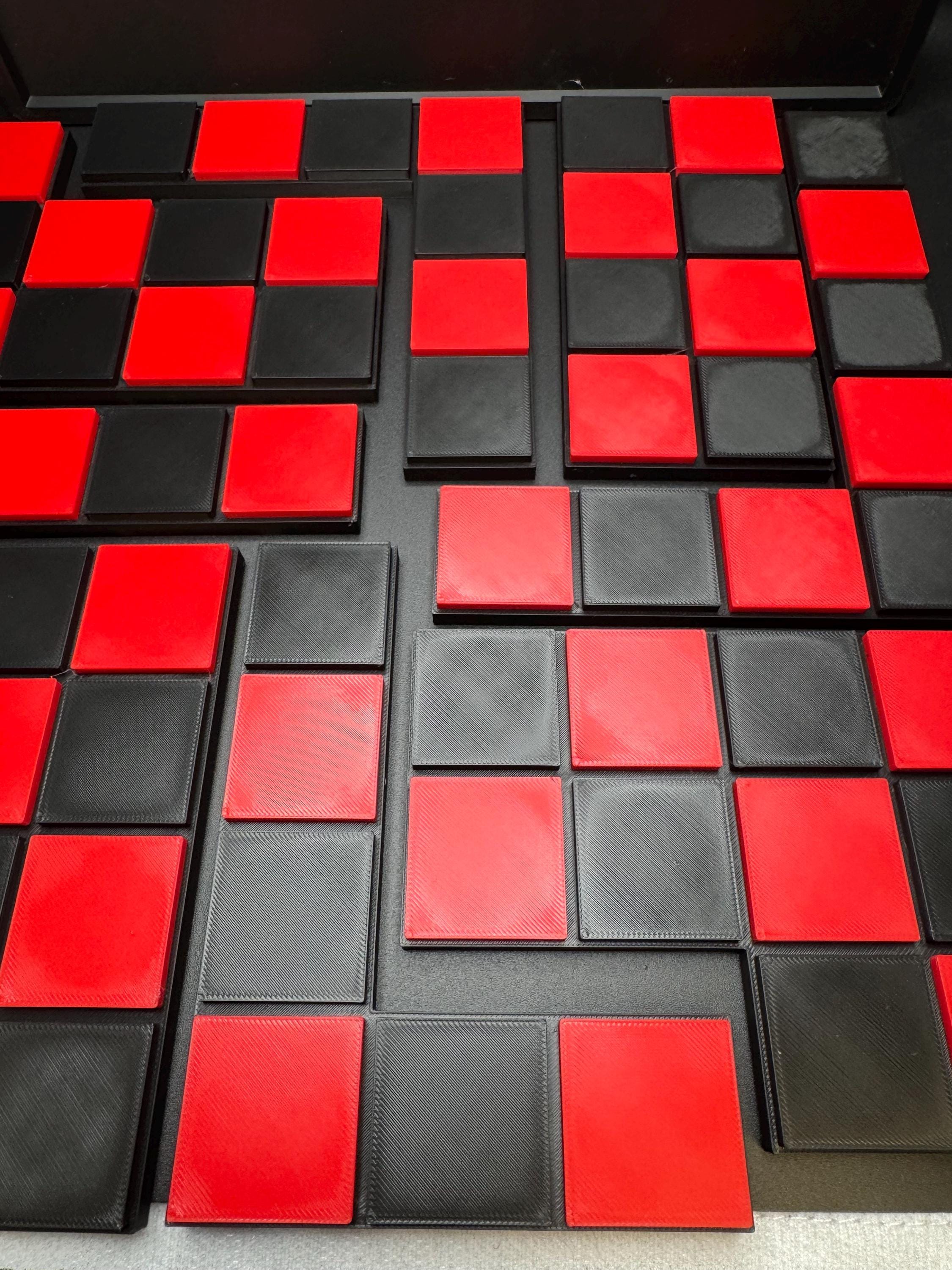 Checkerboard Dissection Puzzle - Battle Royale by Sam Loyd, Modern ...
