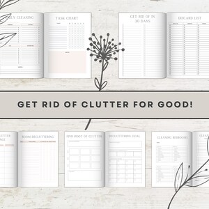 Printable Clean and Declutter Planner, Organization Tracker, Household ...