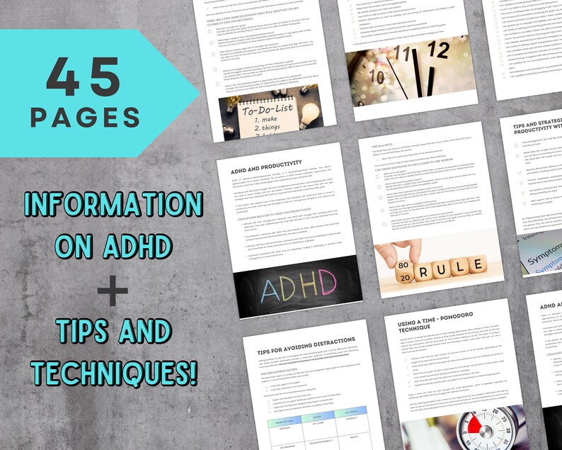 ADHD Productivity Planner Printable, ADHD Planner, Planner With Focus ...