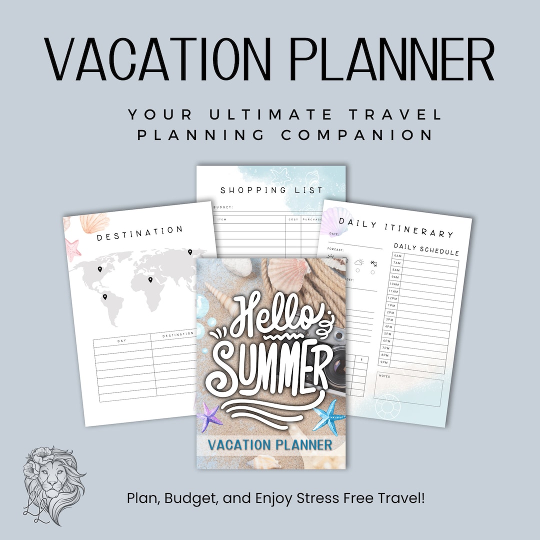 Ultimate Printable Vacation Planner - Itinerary, Budget, Packing List ...
