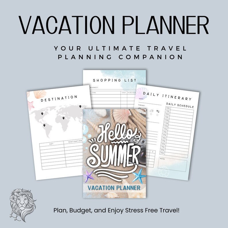 Ultimate Printable Vacation Planner - Itinerary, Budget, Packing List ...