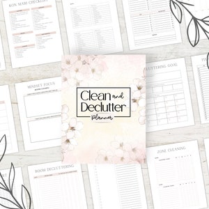 Printable Clean and Declutter Planner, Organization Tracker, Household ...