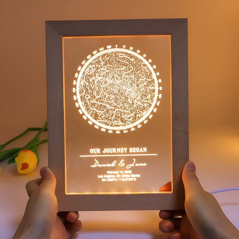 Custom Star Map Light Constellation Night Light Acrylic Astronomy Lamp ...