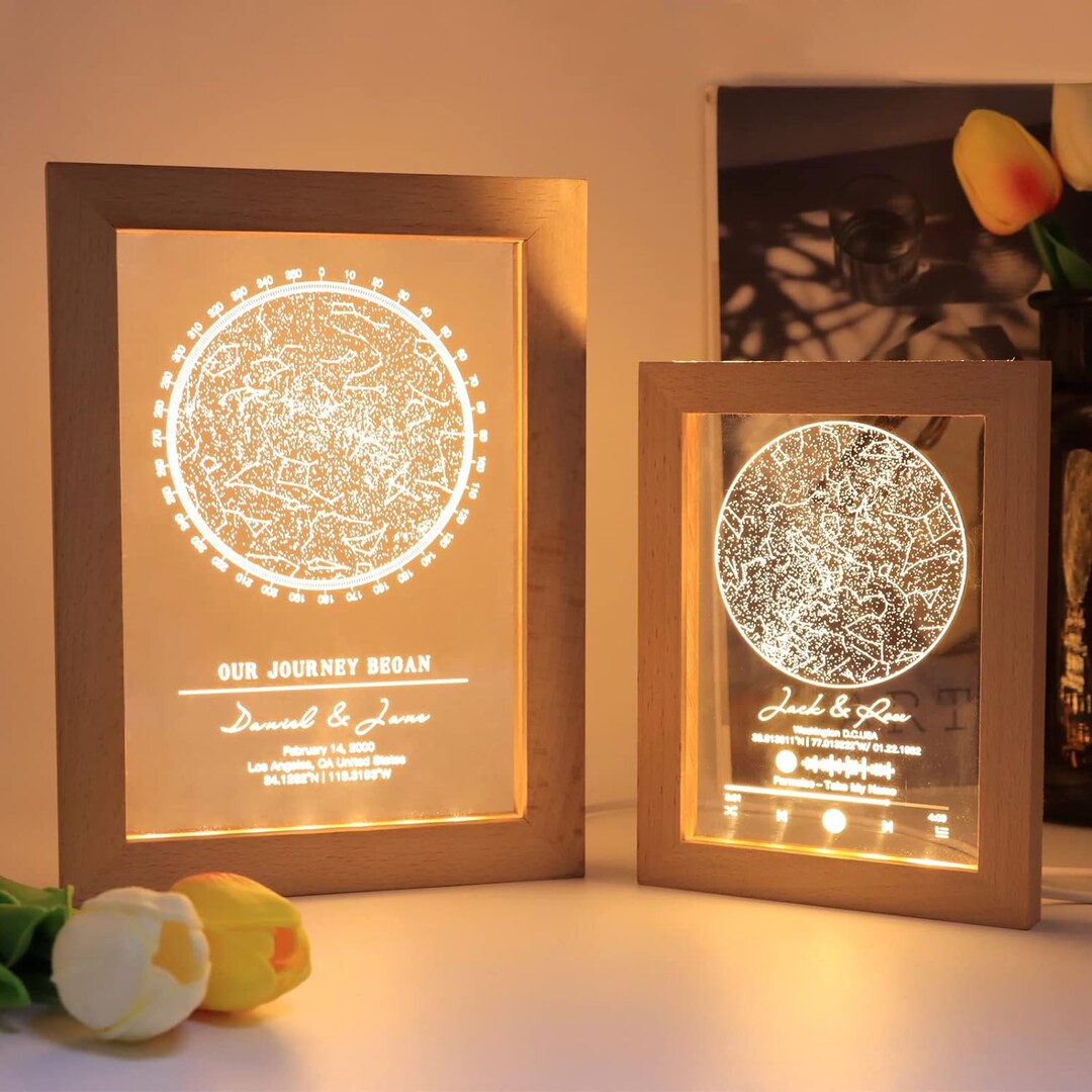 Custom Star Map Light Constellation Night Light Acrylic Astronomy Lamp ...