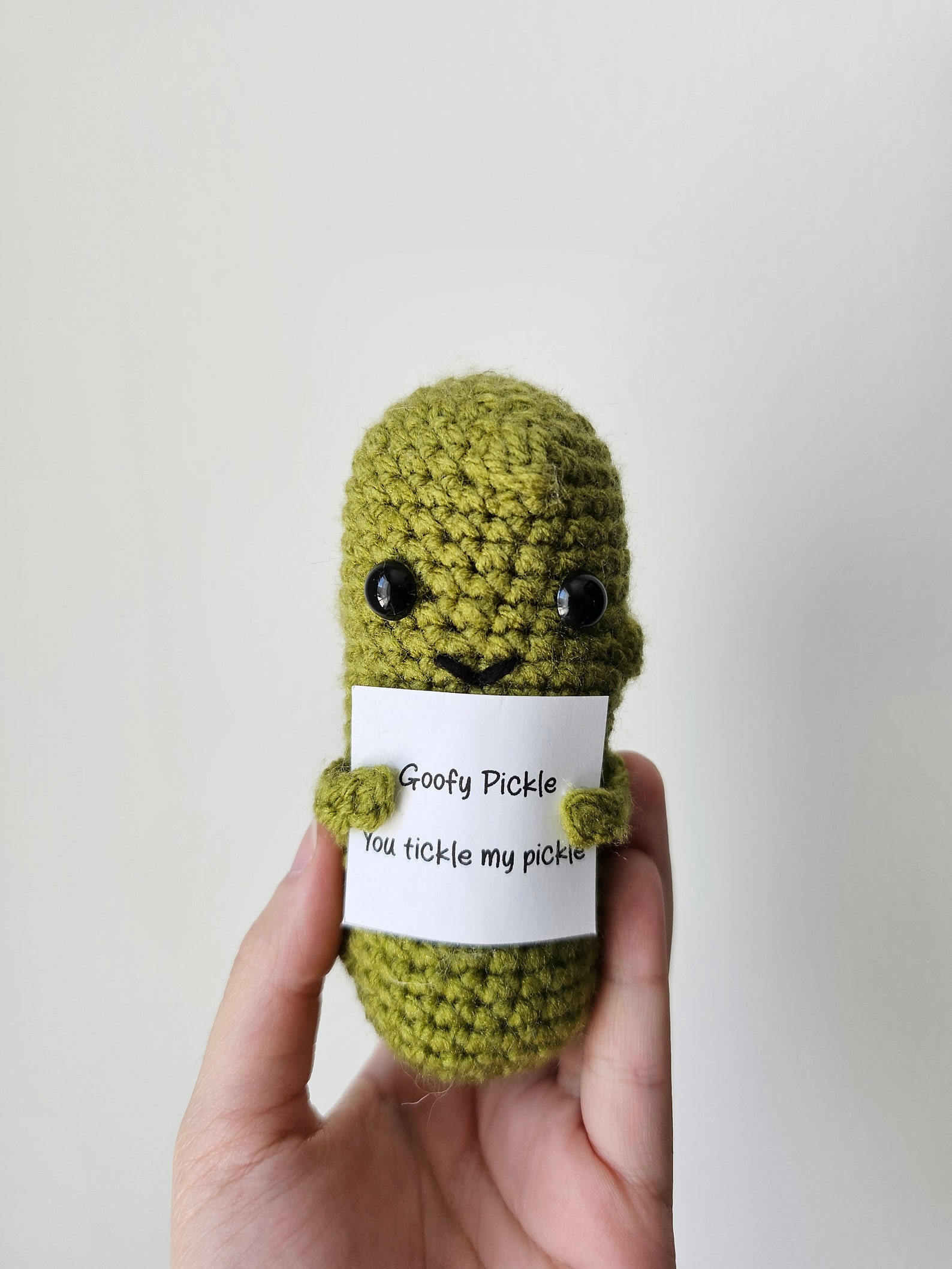 Customizable Emotional Support and Goofy Pickle Crochet, Perfect for ...