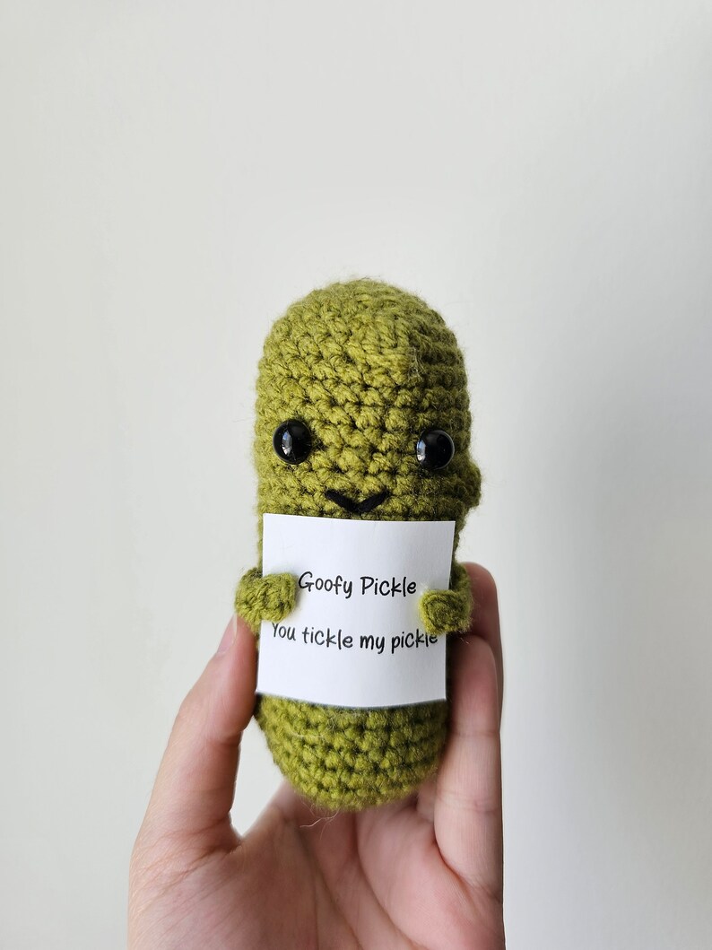 Customizable Crochet Pickle: Emotional Support, Goofy Gift - Etsy