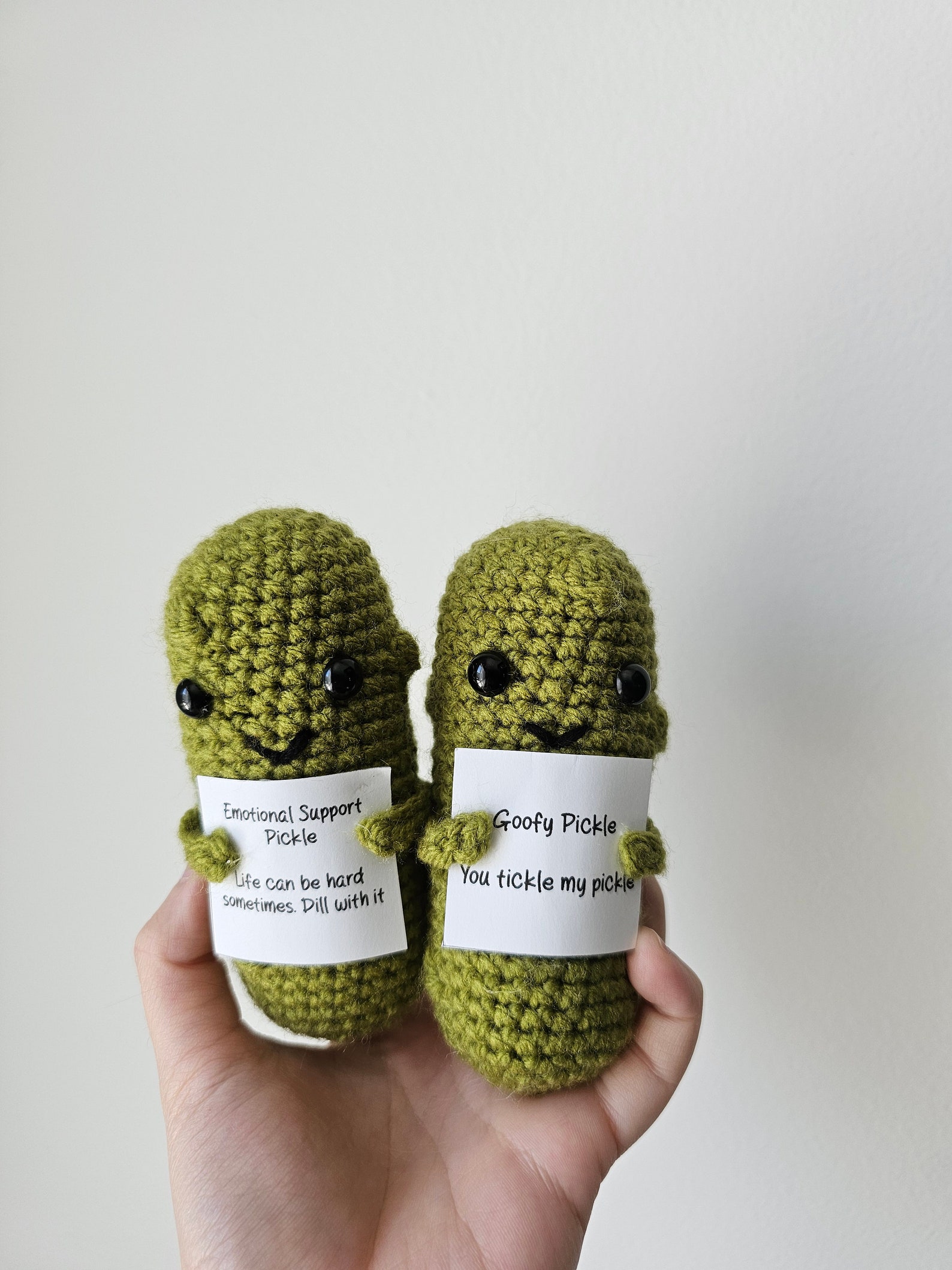 Customizable Emotional Support and Goofy Pickle Crochet, Perfect for ...