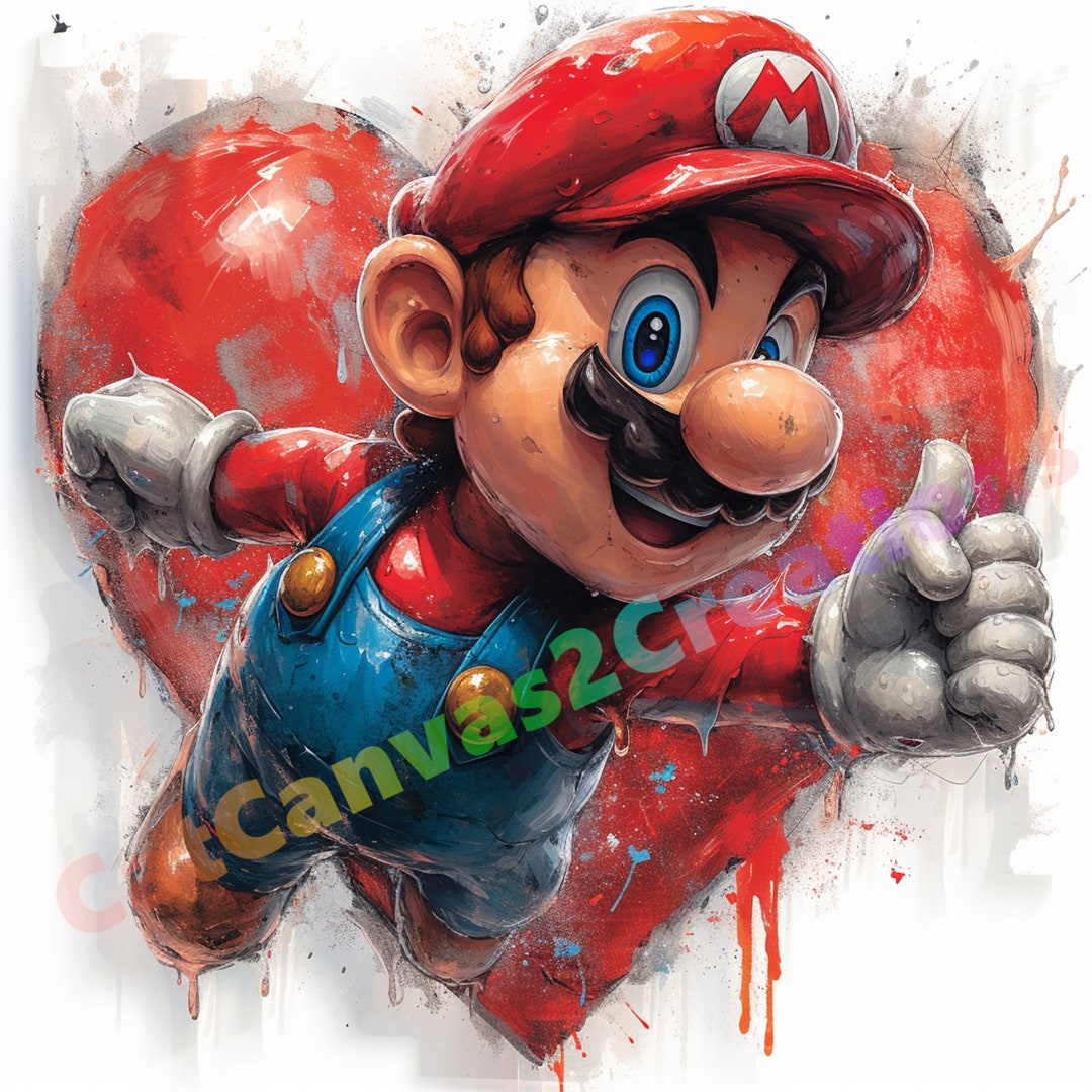 3D Printable Mario,super Mario PNG Digital Download,digital Mario,super ...