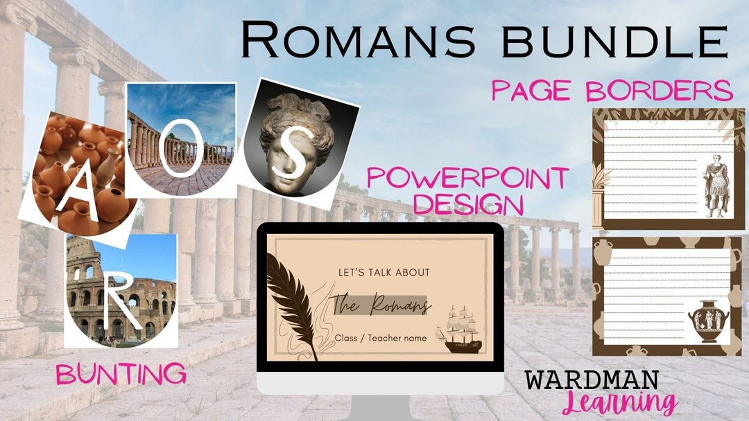 Roman Resources Bundle Primary History Powerpoint Paper and Display ...