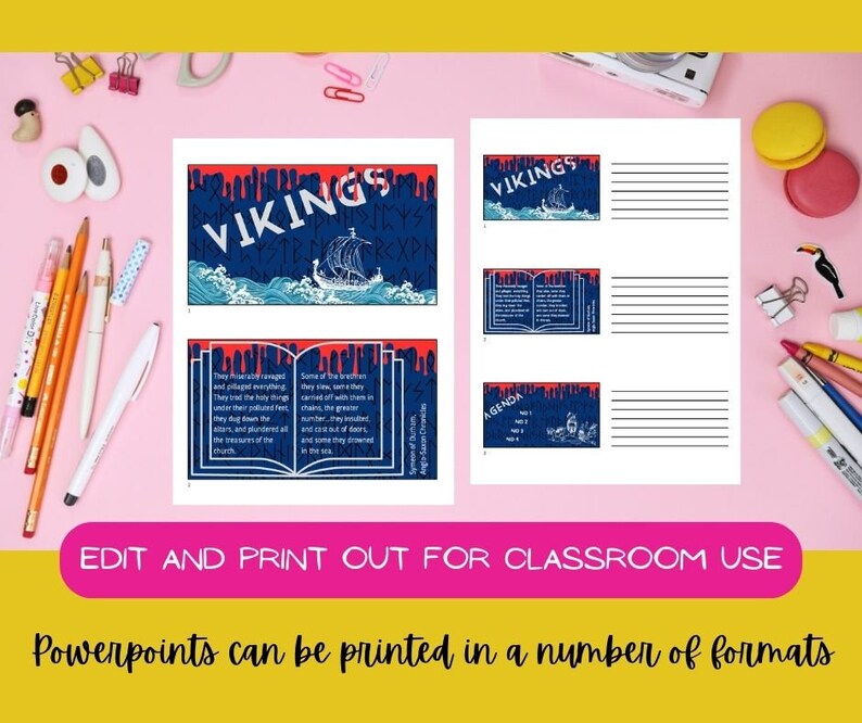 Editable Viking Powerpoint Slide Design Primary History - Etsy