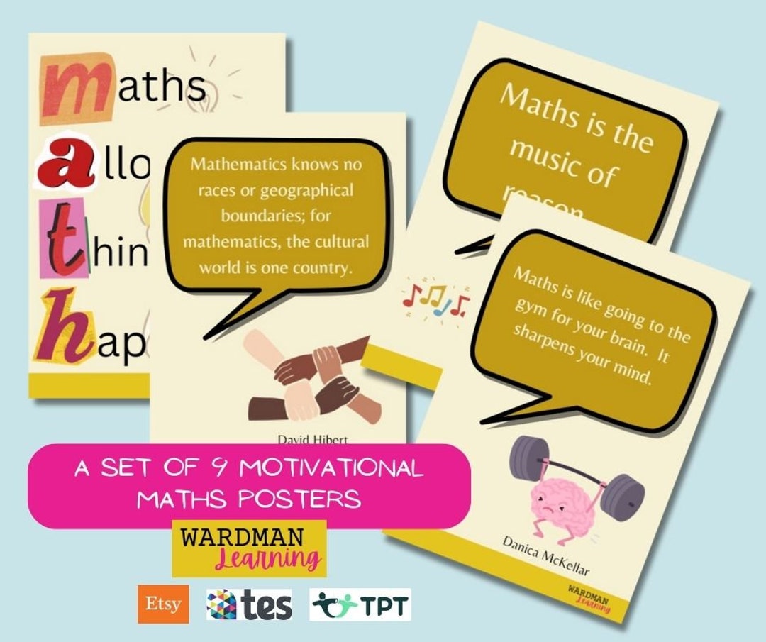 Motivational Maths Posters Classroom Resource Displays Growth Mindset ...