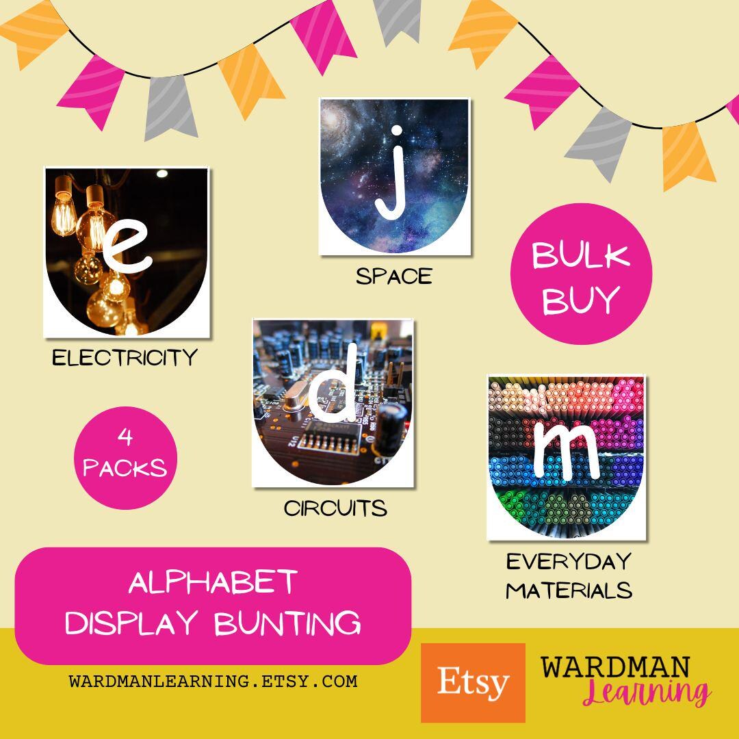 Science Bunting Display Alphabet Title Bundle #1 - Etsy