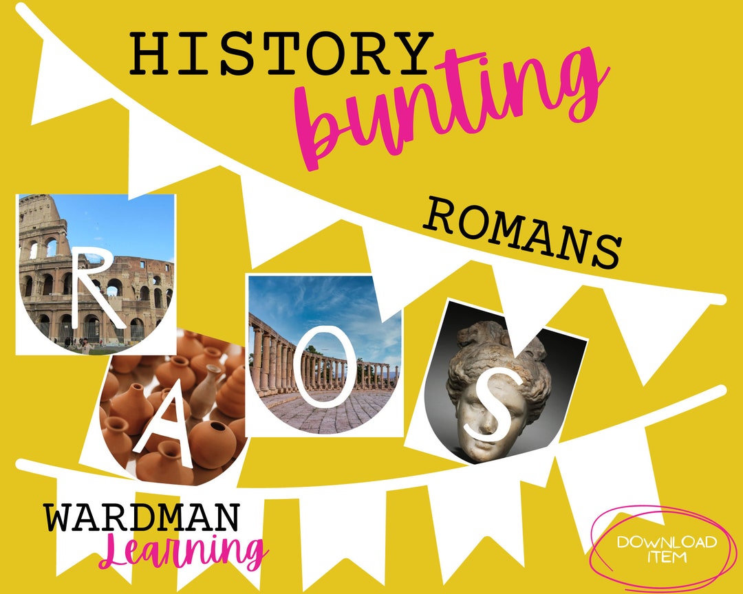 Primary History Display Bunting Lettering Title Romans - Etsy