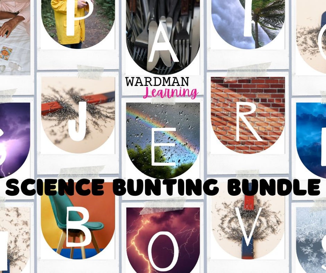 Science Bunting Display Alphabet Title Bundle 1 - Etsy