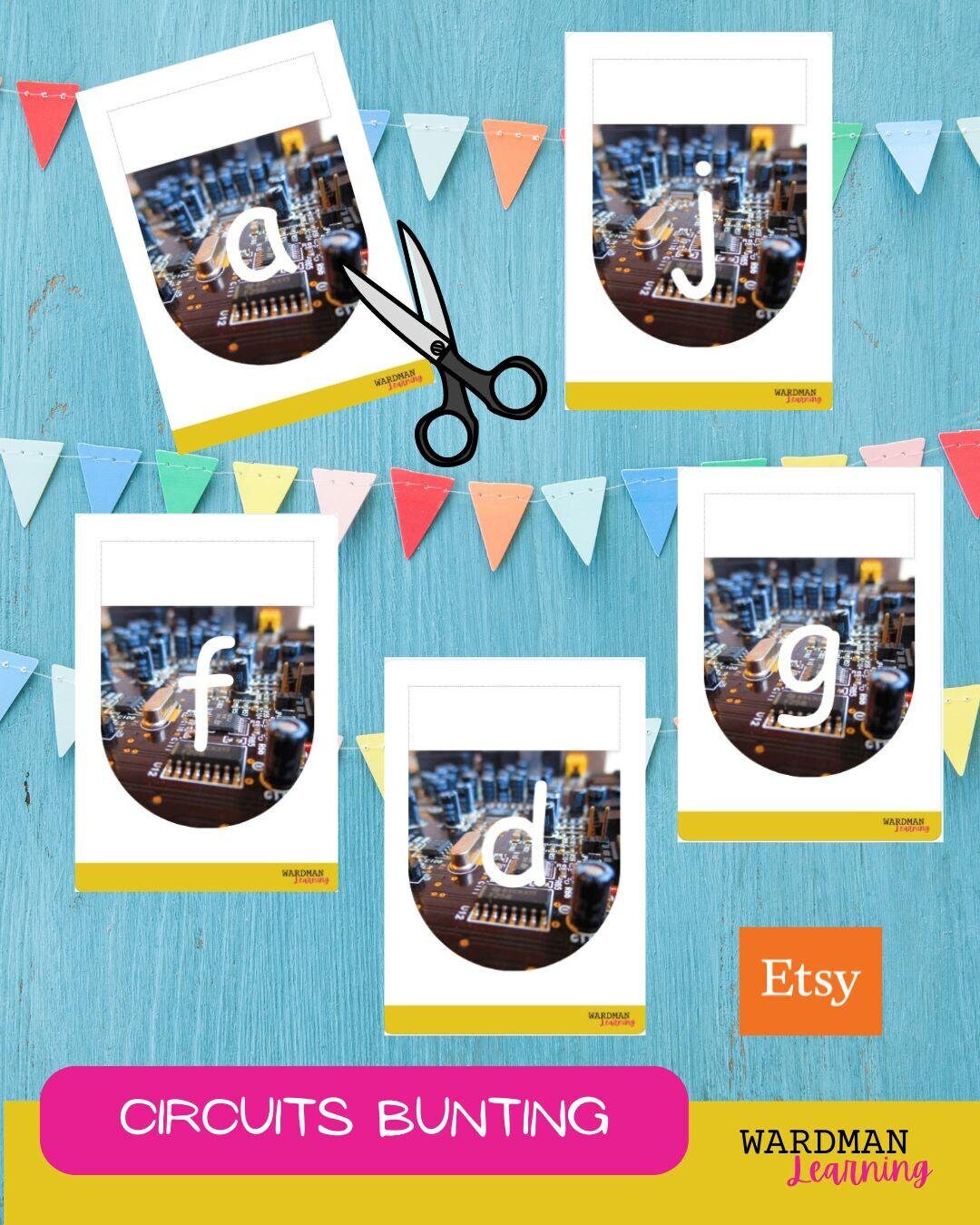 Primary Science Display Bunting Lettering Title Circuits - Etsy