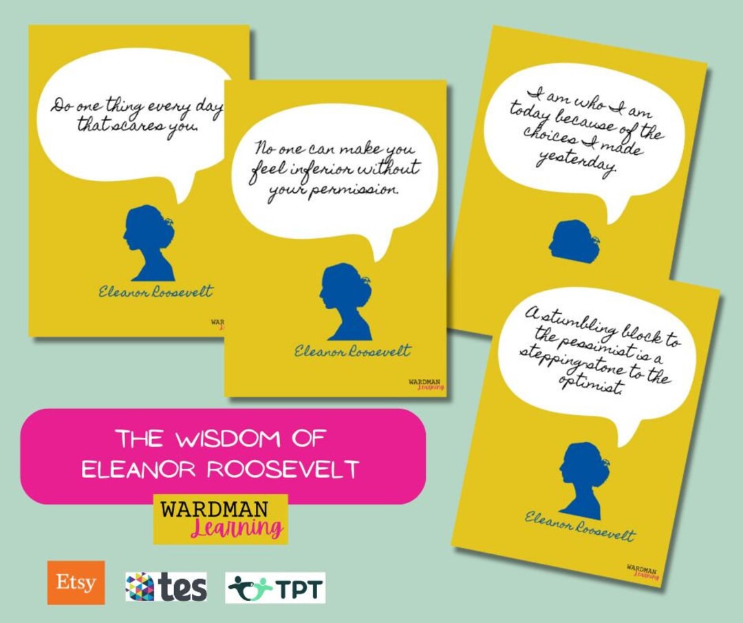 Motivational Quotes From Eleanor Roosevelt Suitable for Young People - Etsy