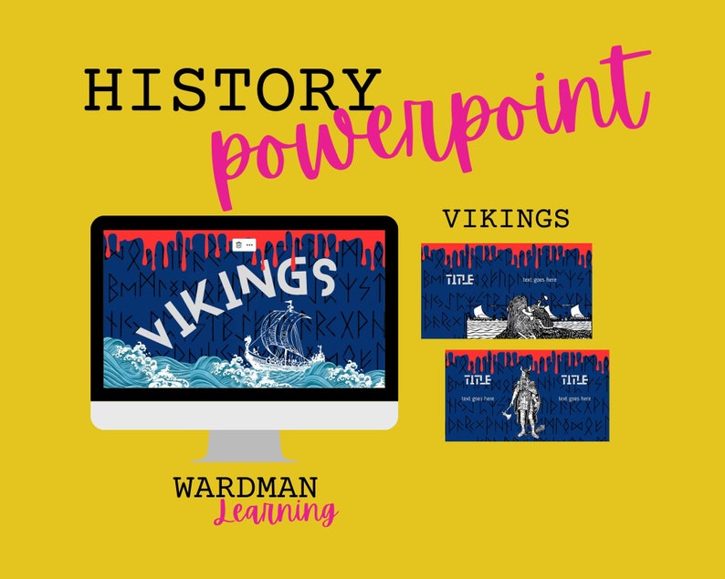 Editable Viking Powerpoint Slide Design Primary History - Etsy