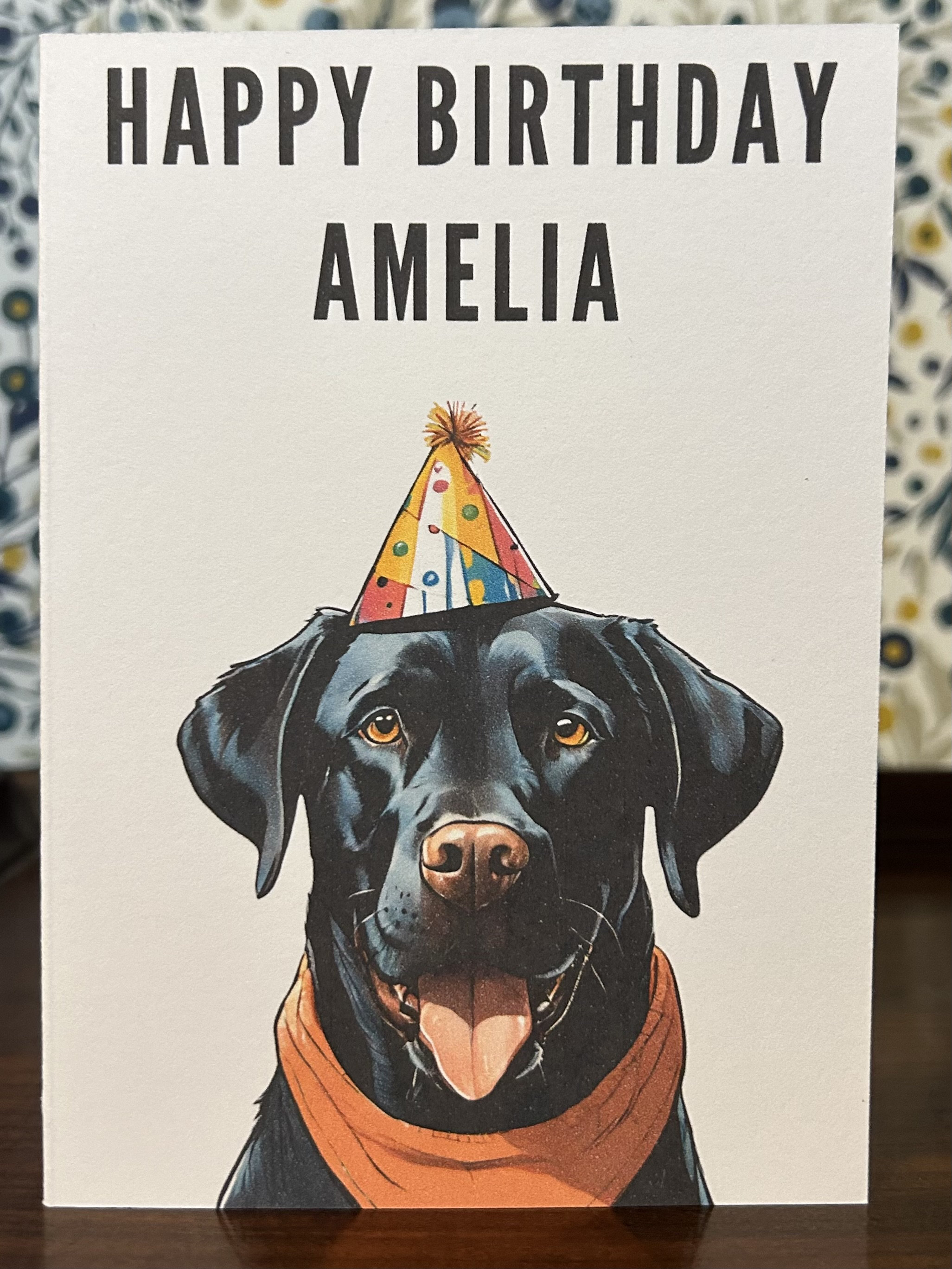 Labrador Birthday Cards Personalised Happy Birthdays Card Fox Red ...