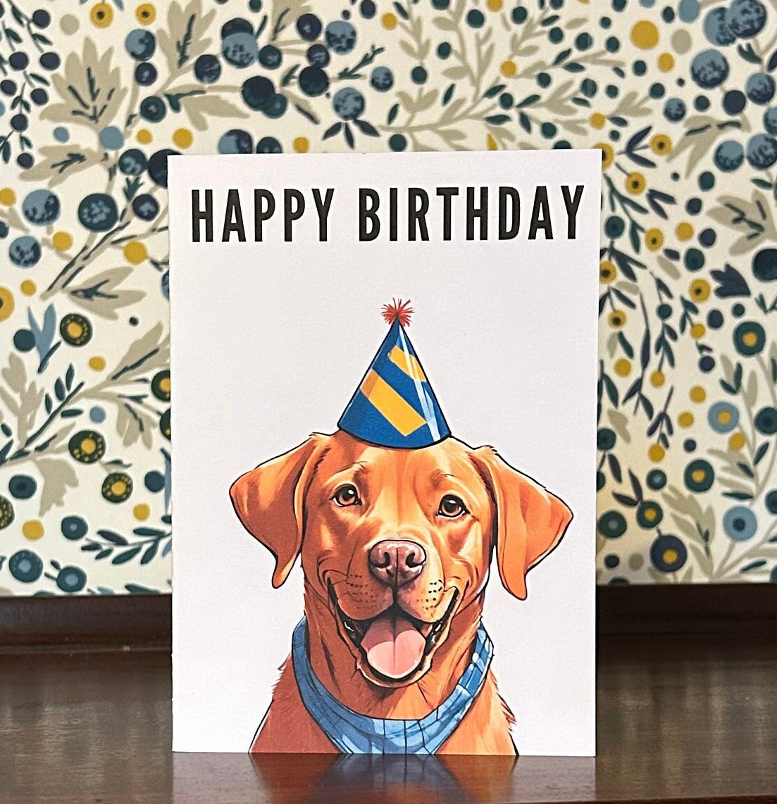 Labrador Birthday Cards Personalised Happy Birthdays Card Fox Red ...