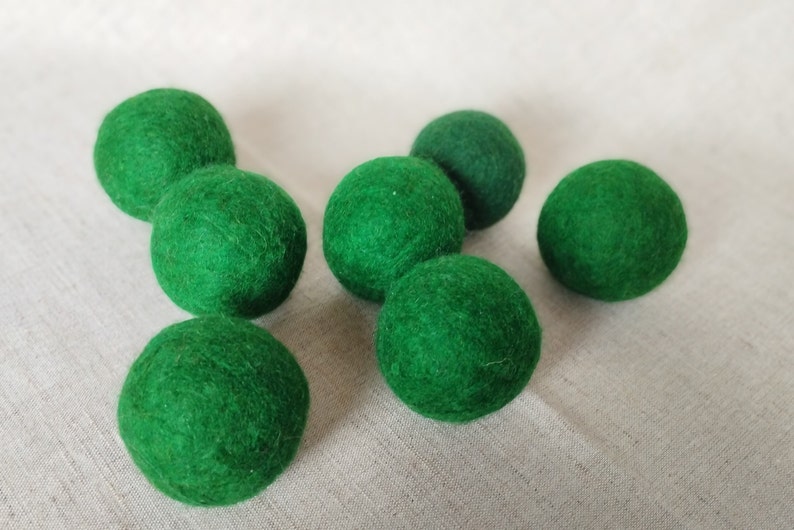 CALM BALL Green Soft and Squishy Felted Wool Balls for Cats and People ...