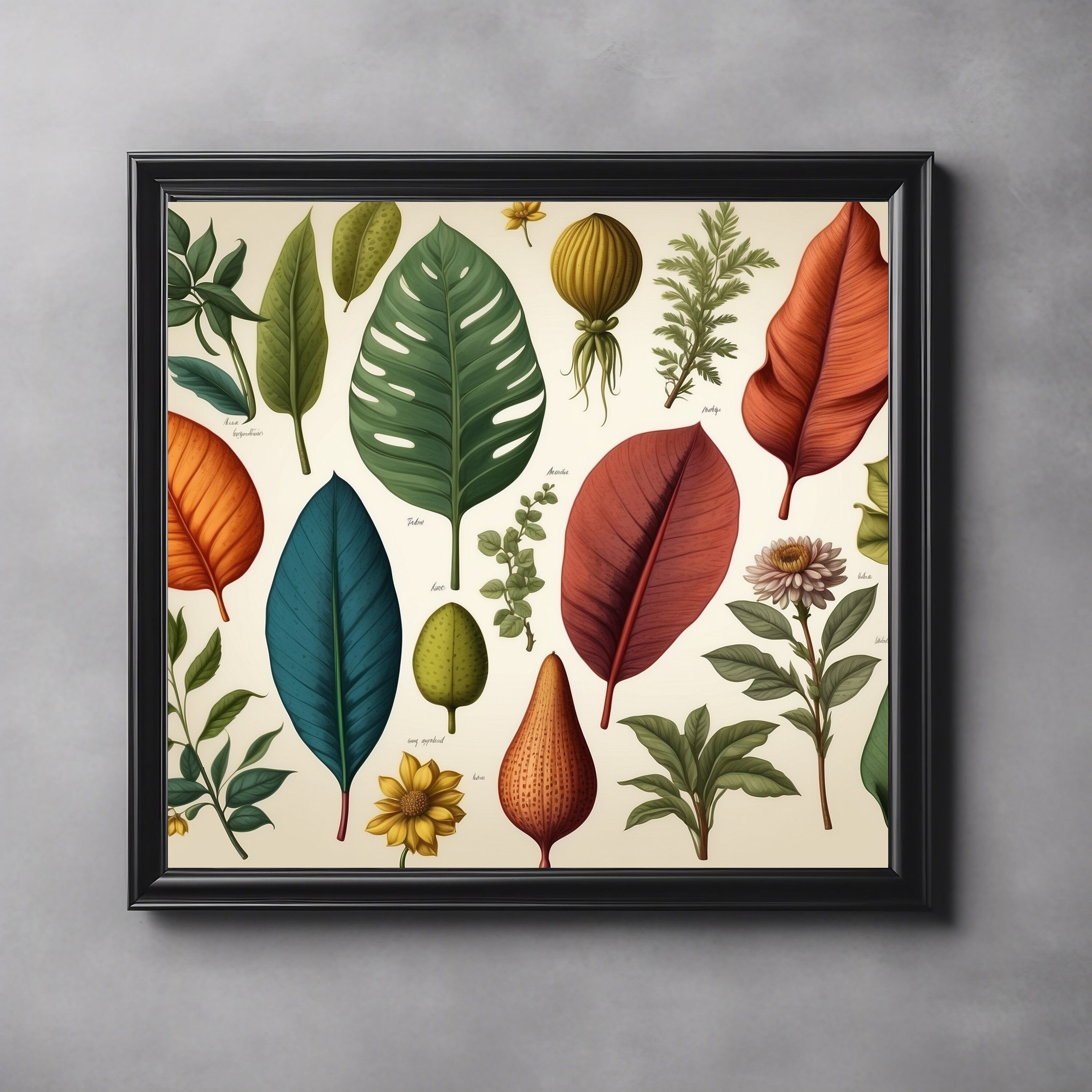 Botanical Digital Art - "botanica: Tropical Elegance in Ai" - Etsy
