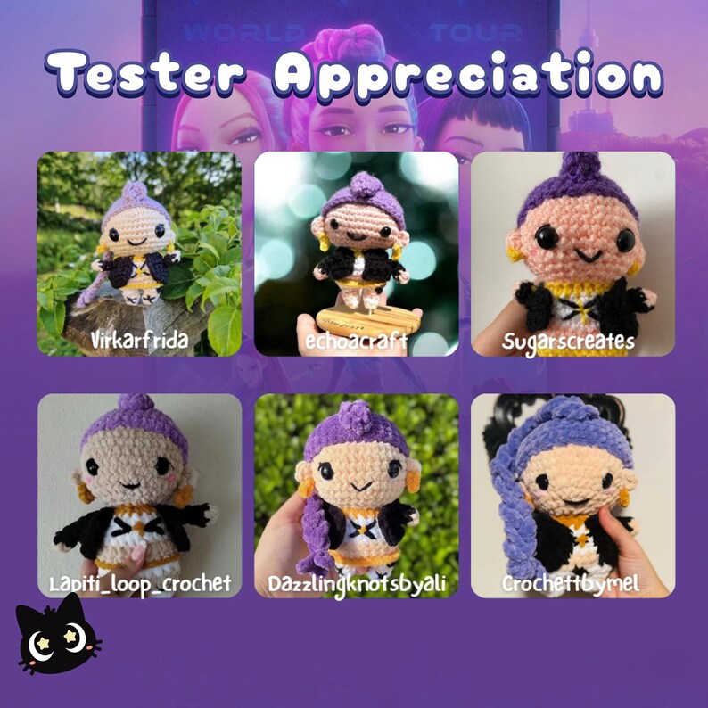 Huntrix Kpop Demon Hunters Crochet Pattern Bundle - Amigurumi DIY ...